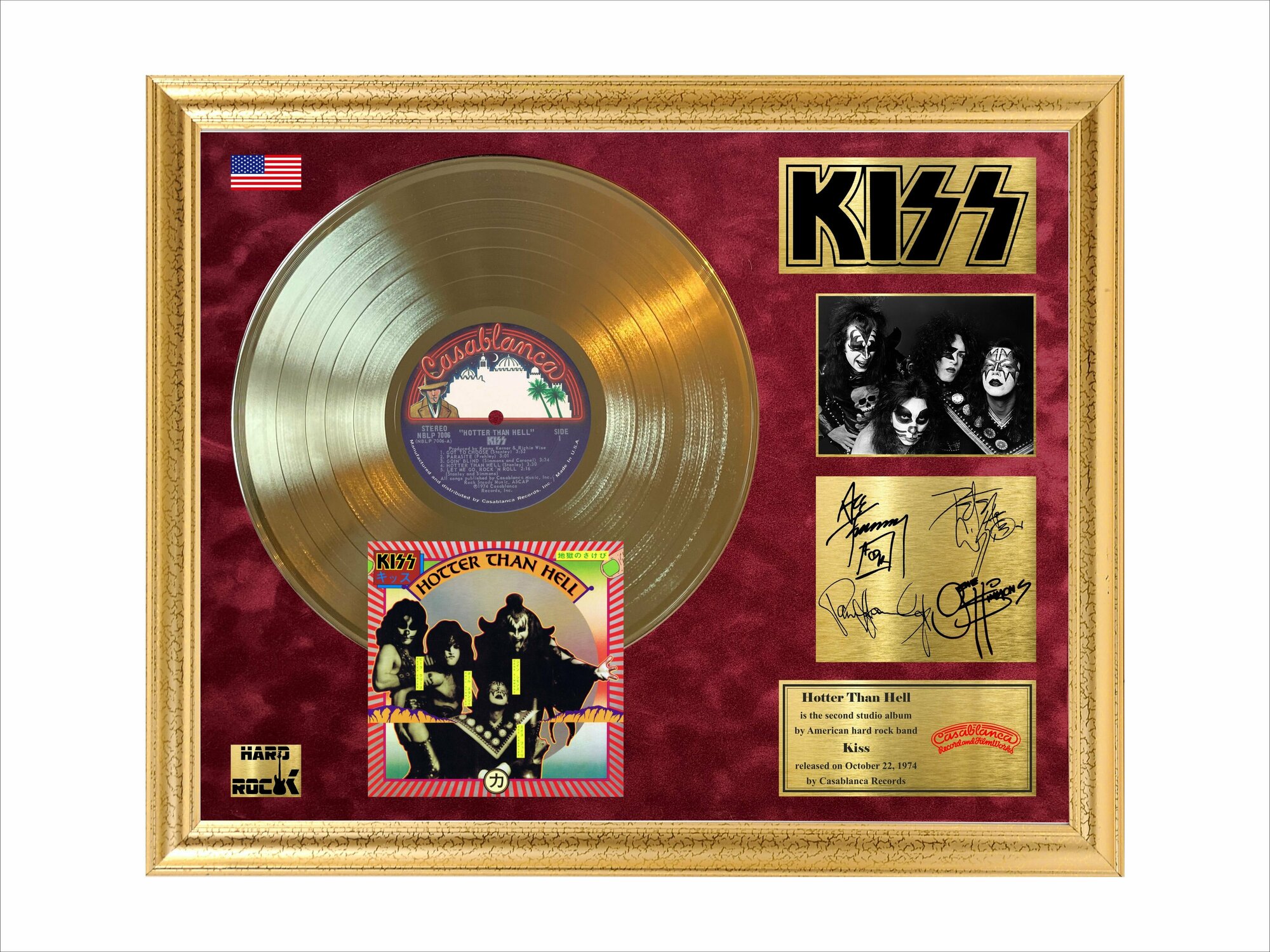 Kiss Hotter than hell картина с винилом