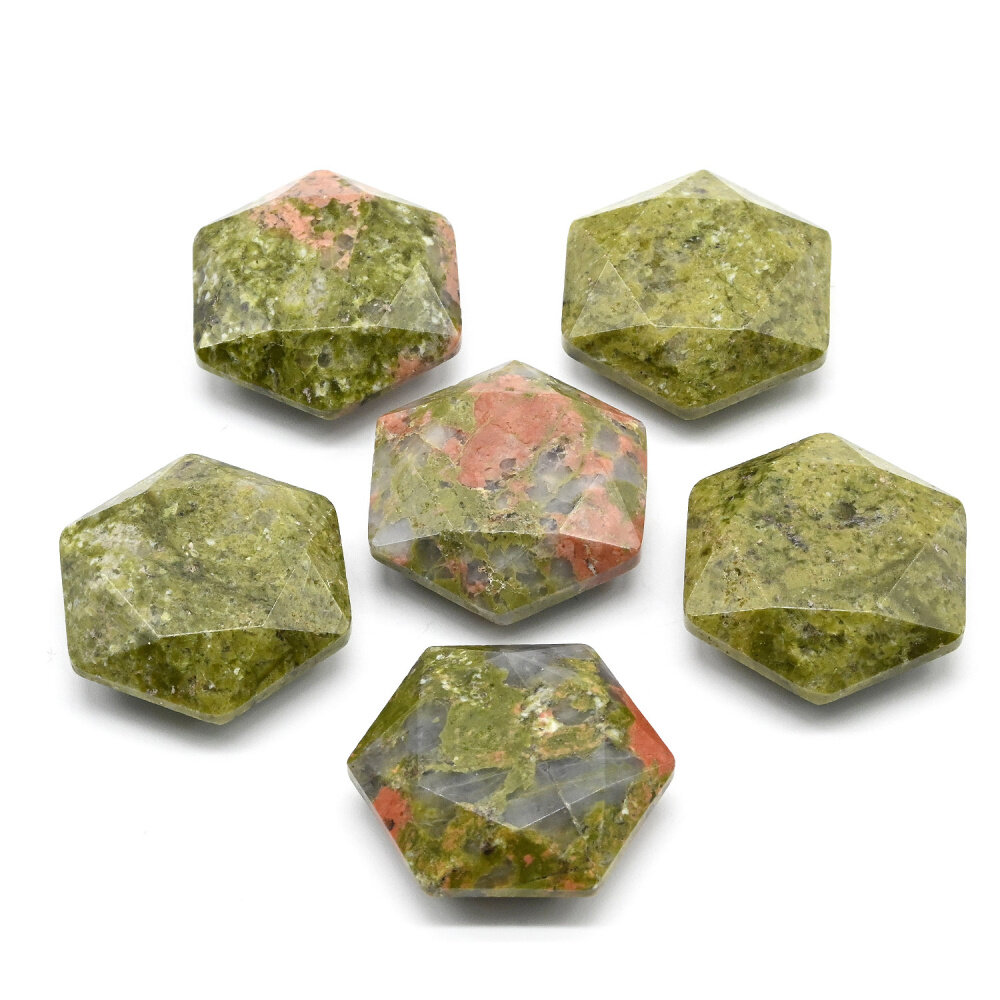 Звезда Давида из унакита, огранка 25*25*9мм