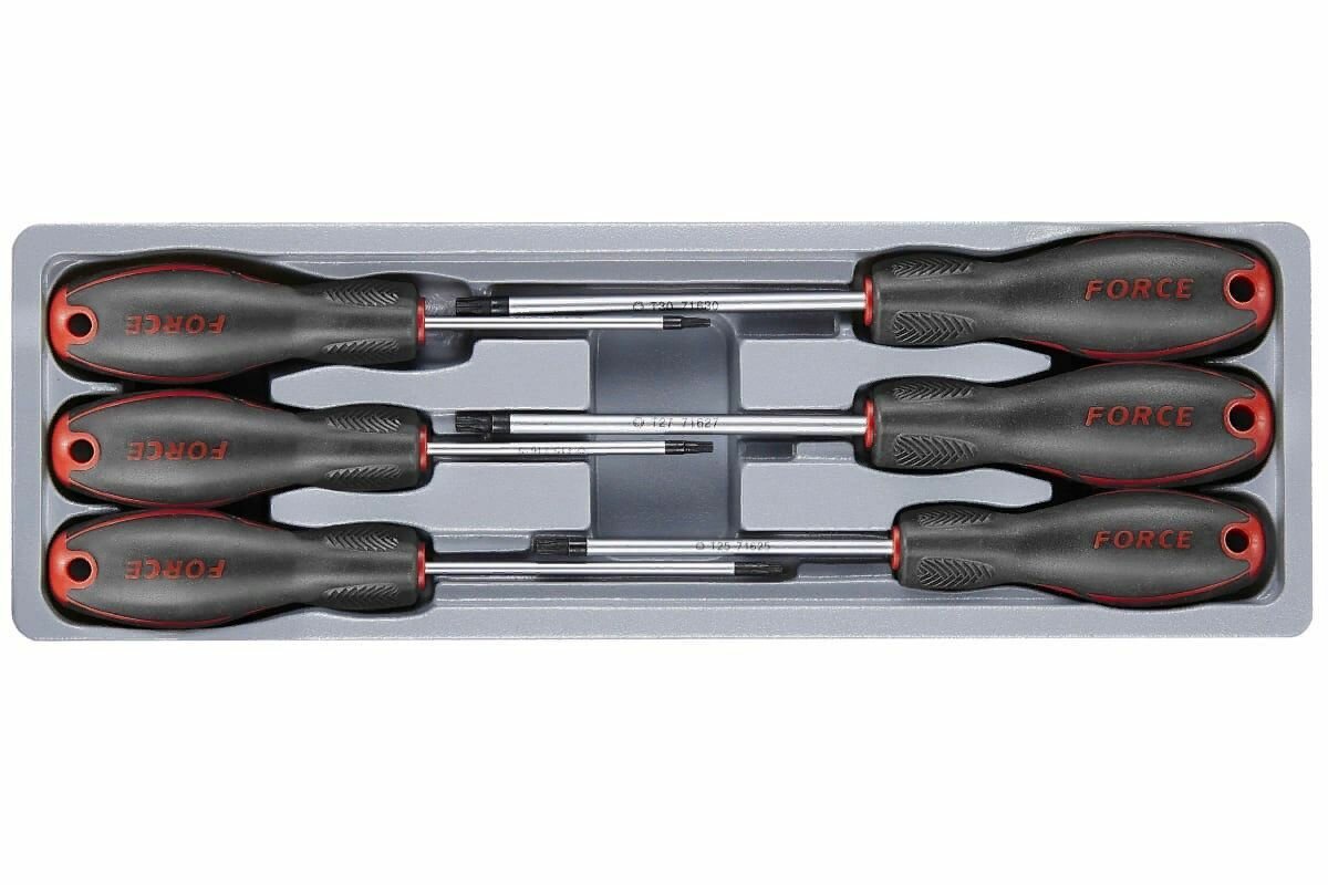 Набор отверток торкс с Т-10 по Т-30 6 штук FORCE 2061