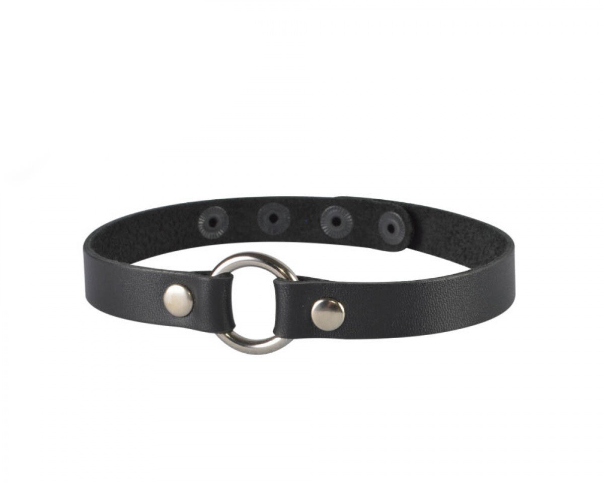 Чокер из натуральной кожи с кольцом Sitabella