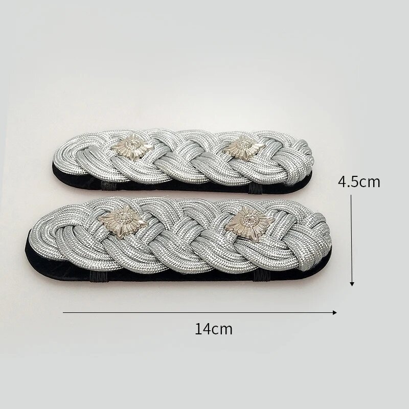 Металлические эполеты для костюма Honor Guard Silver S