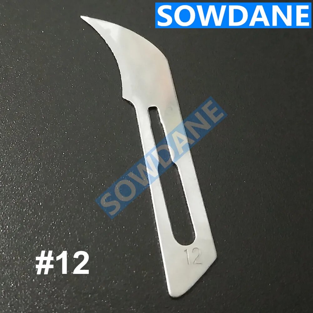 Стоматологические лезвия SOWDANE из углеродистой стали, набор 100 шт. 100 pcs NO.12
