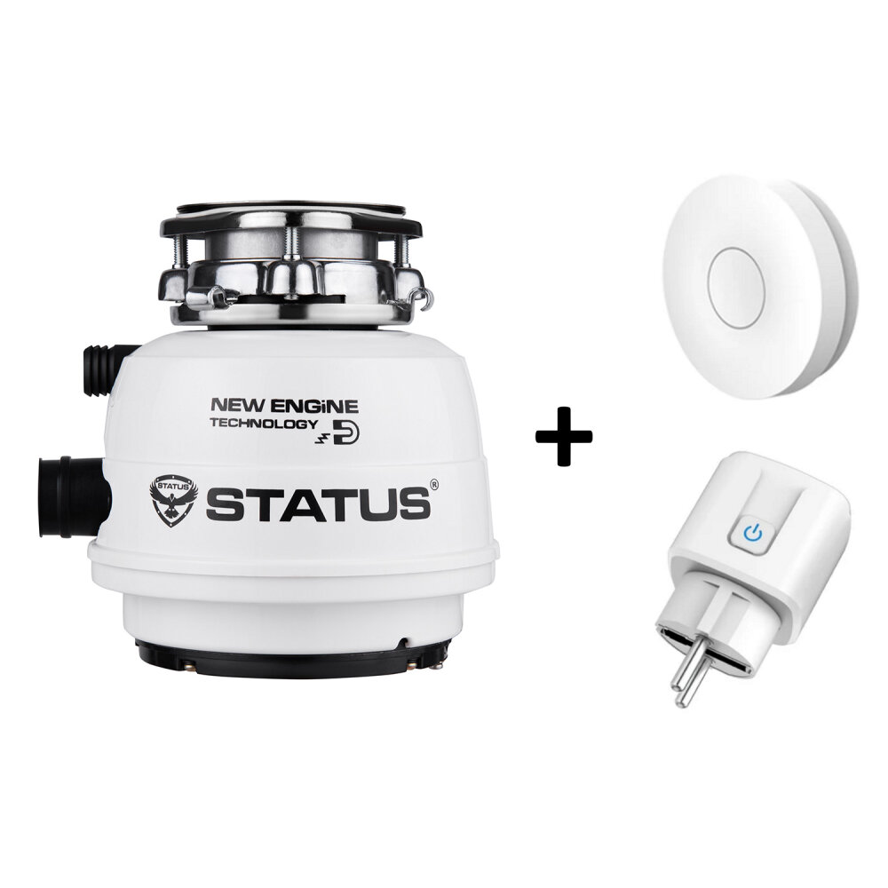 Сверхкомпактный измельчитель пищевых отходов STATUS NEXT 200 Compact с беспроводной кнопкой