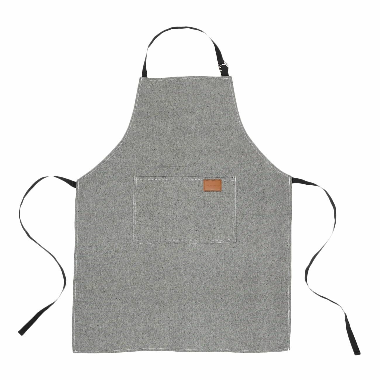 Фартук, 65х85 см, полиэстер/хлопок, темно-серый, Melange, Kuchenland