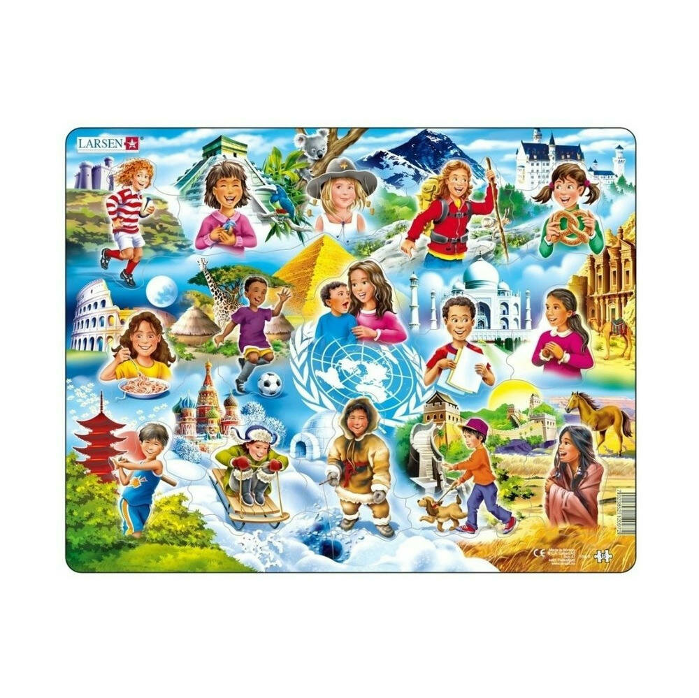 Пазл Larsen "Дети мира", 15 деталей NM8