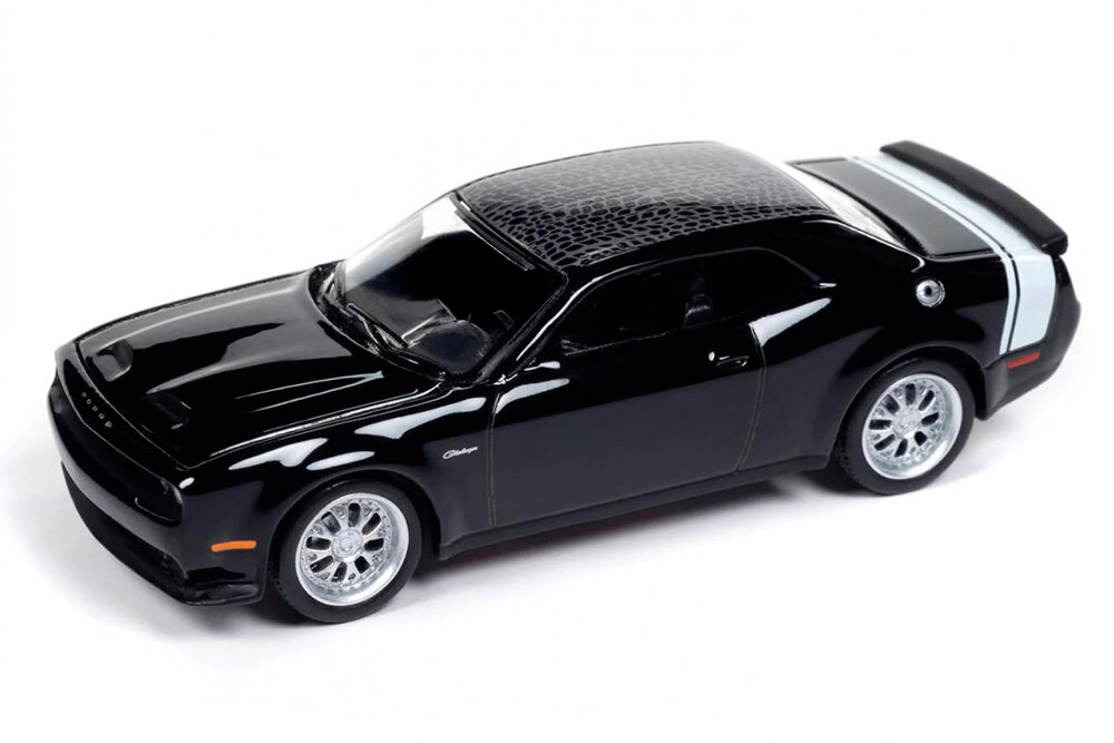 Модель коллекционная AUTO WORLD Dodge challenger hellcat redeye 2023 black ghost (длина модели 6-10 см)