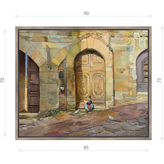 Картина Декор Депо Ксении Черномор Письмо счастья Ареццо Матовый холст в раме 75х90 см