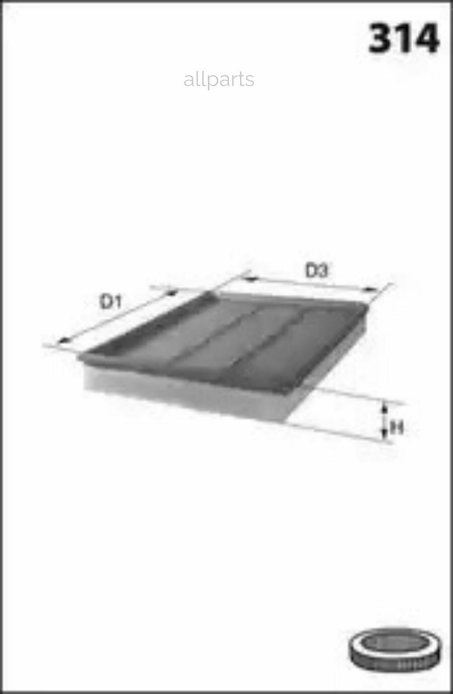 MECA-FILTER ELP9000 Фильтр воздушный