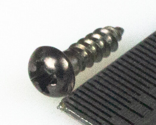 HOSCO WS-23CK, cаморез для колков (2.1 x 8 mm), насыщенно черный