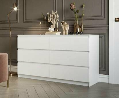 Комод Мори без ручек под ТВ 138x39x78 белый матовый