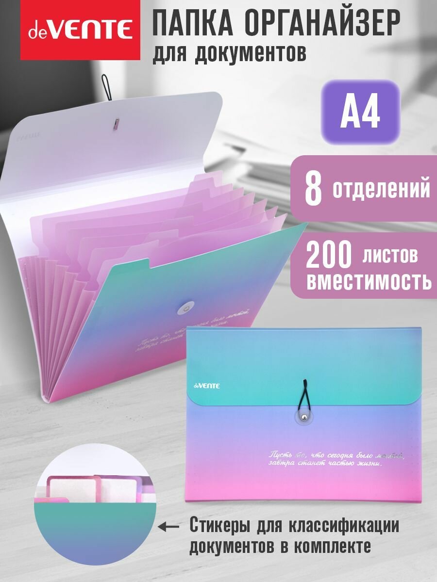 Папка органайзер для хранения документов A4