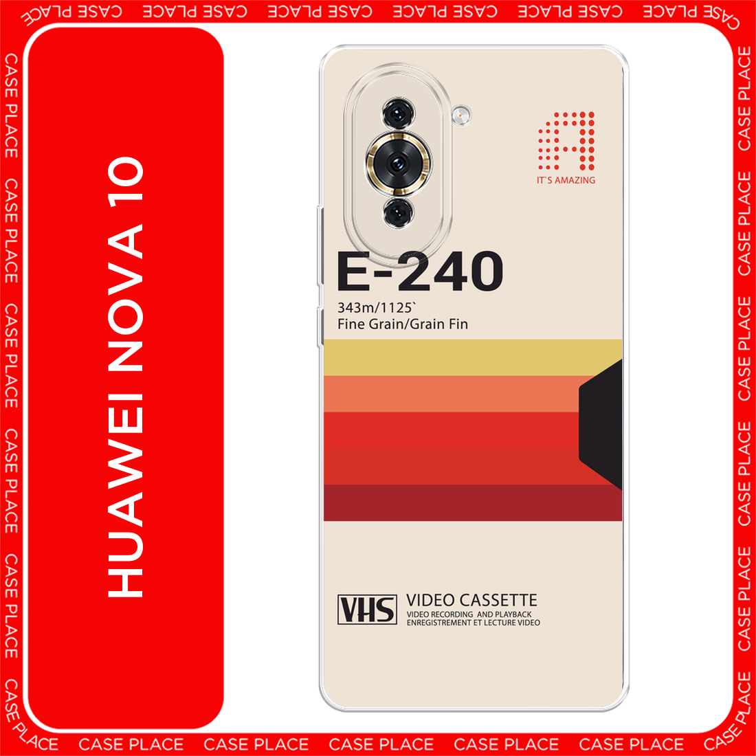 Чехол на Huawei Nova 10 / Хуавей Нова 10 с принтом VHS обложка