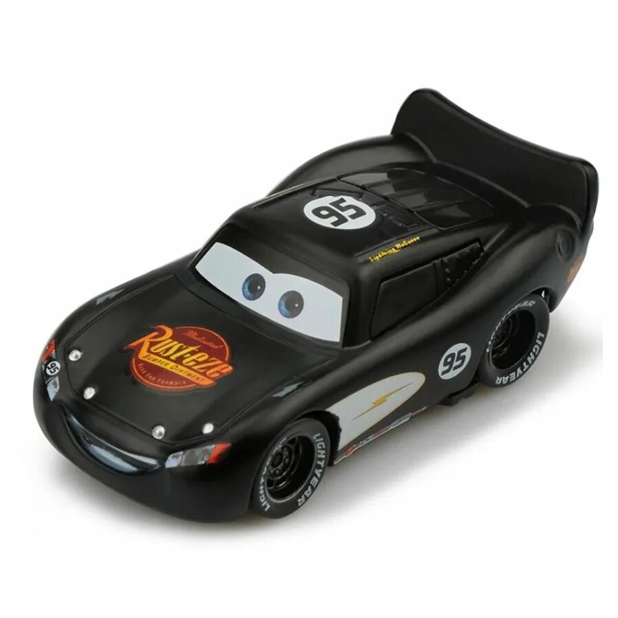 Металлическая машинка МакКуин молния из мультфильма "Тачки" модель - Черная Rust-eze