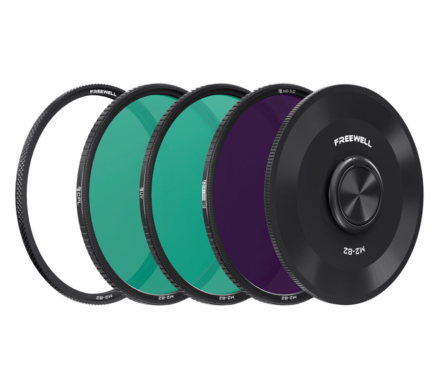 Комплект фильтров Freewell M2 Magnetic Quick Swap 3-pack 82mm: ND1000, CPL, UV, нейтрально-серый, набор