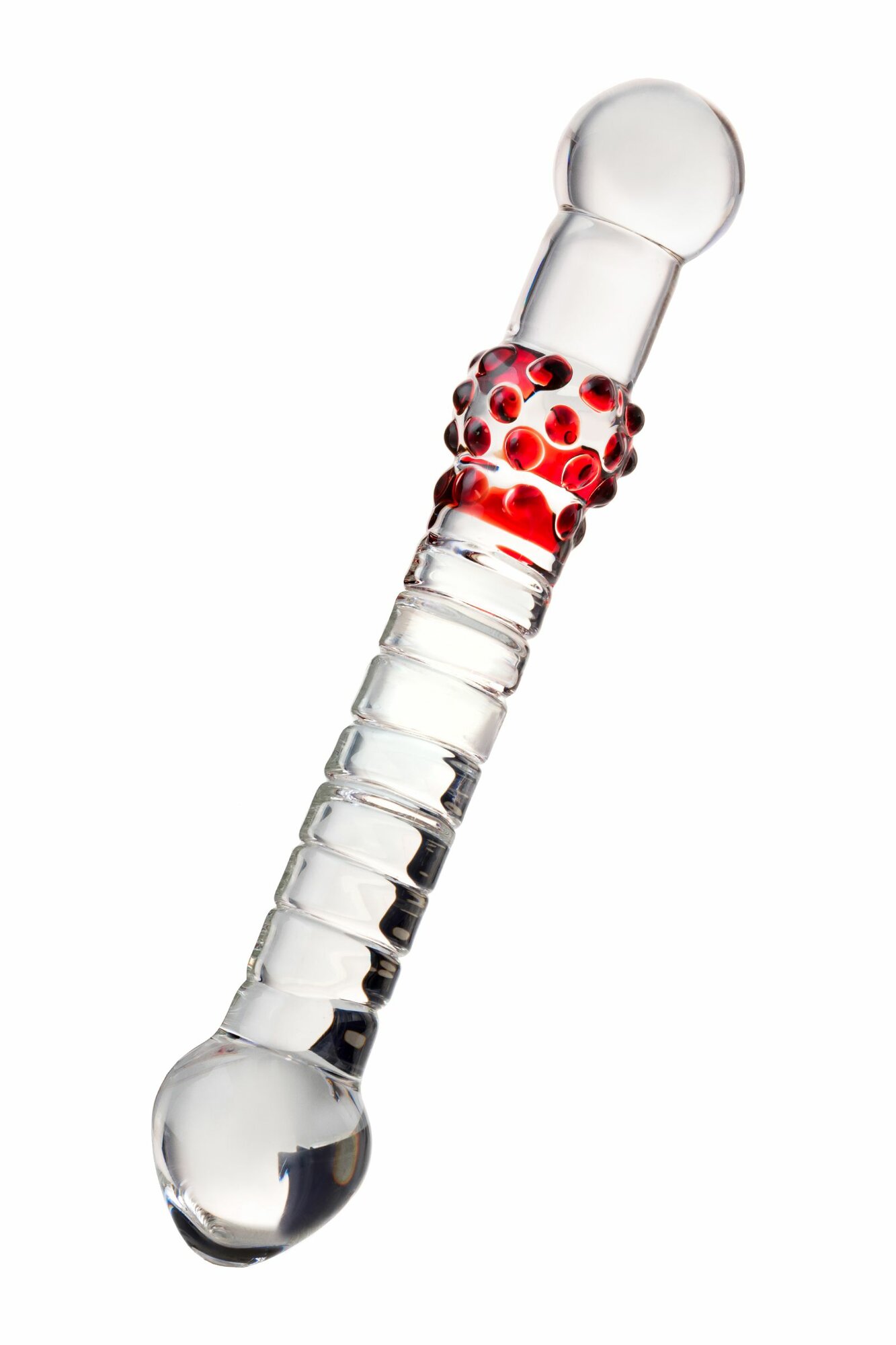 Двусторонний фаллоимитатор Sexus Glass, стекло, прозрачный, 22 см Sexus Glass Двусторонний фаллоимитатор Sexus Glass, стекло, прозрачный, 22 см