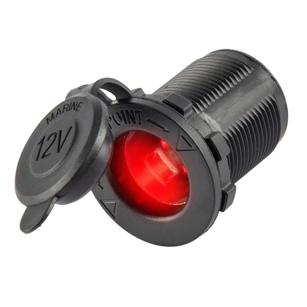 Автомобильный прикуриватель, розетка 12 В 24 В, адаптер, вилка для мотоциклов, разъем для сигар, red