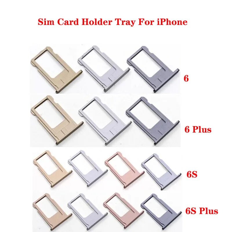 Держатель лотка для карты Micro Nano SIM для iPhone 6, 6S Plus, запасная часть адаптера контейнера 6S Silver