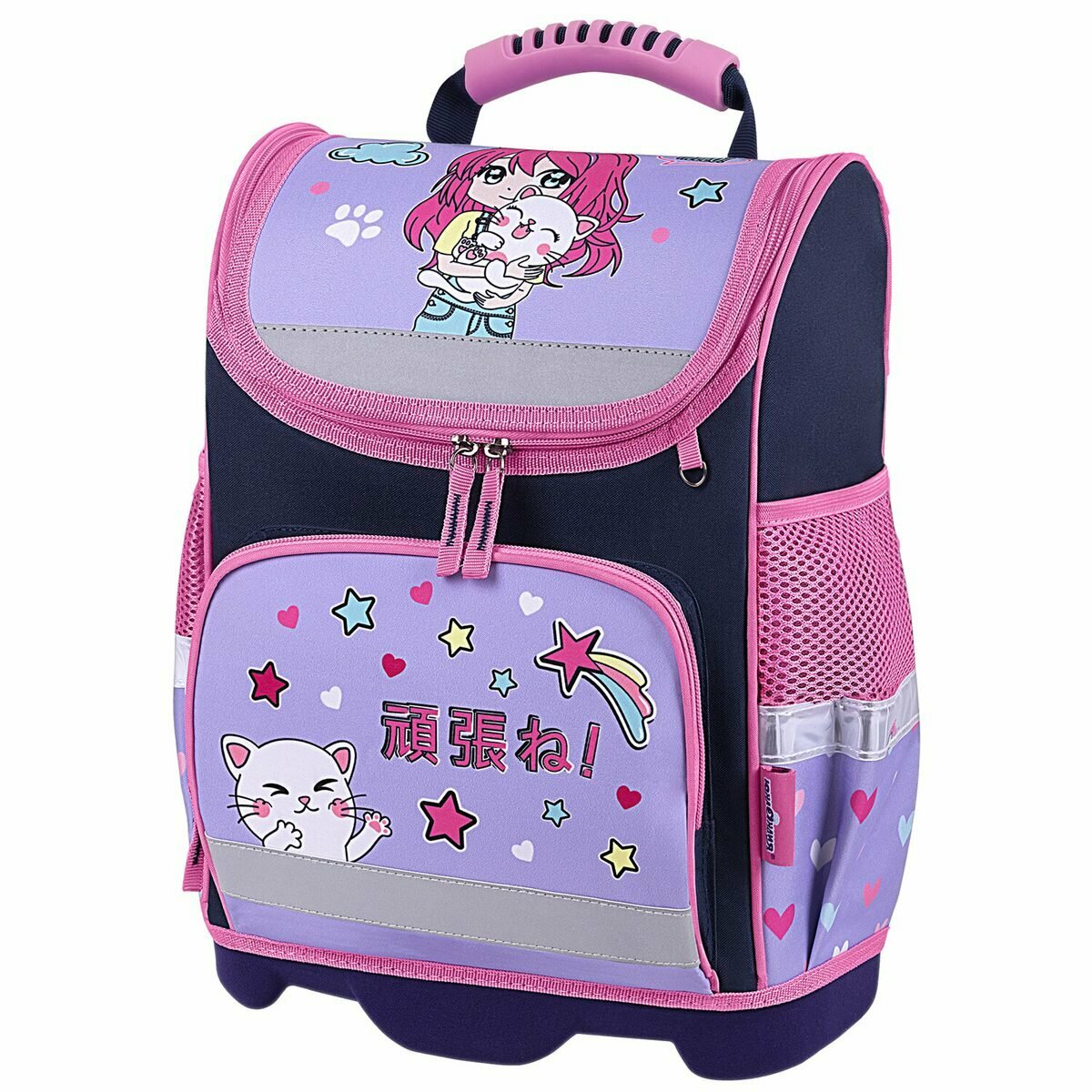 Ранец школьный Юнландия Wise "Anime hugs", 37x29х15см, 1 отделение, 3 кармана, устойчивое дно (272074), 4шт.