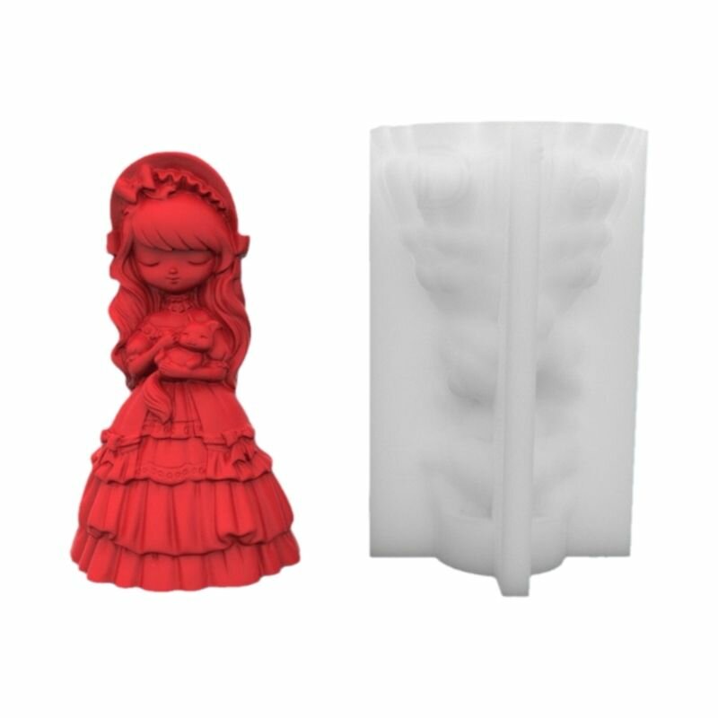 Силиконовые формы для свечей в форме девушки, глиняные поделки, инструменты выпечки, антипригарный материал кухни
