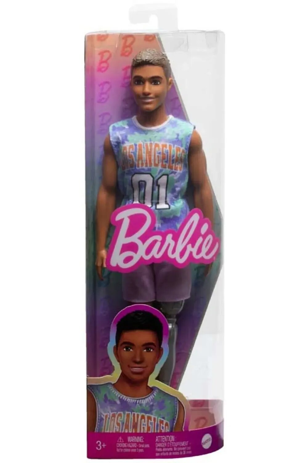 Кукла Barbie Fashionista Ken с протезом в спортивном костюме HJT11