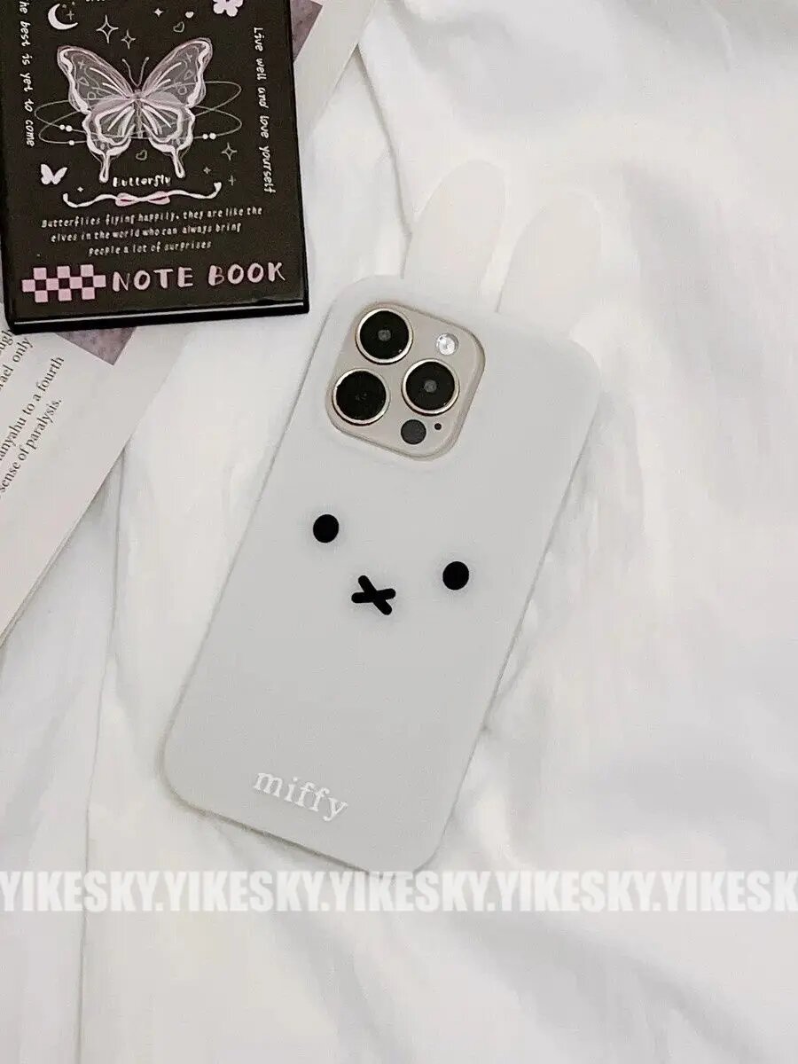 Miffy чехол для iPhone 11/12/13/14/15/16 Pro Max Белый, White, IPhone 13