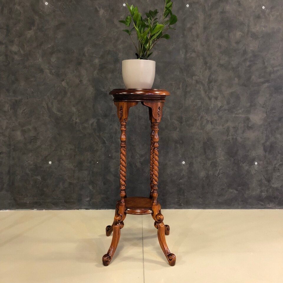 Подставка для цветов DOMKORLEONE из красного дерева (mahogany wood), SBPC-M, цвет орех NAA (светло-коричневый)