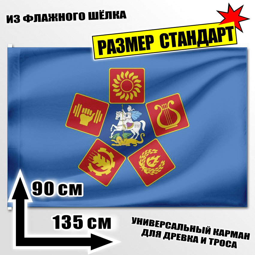 Флаг Люберецкого района 135x90 см.