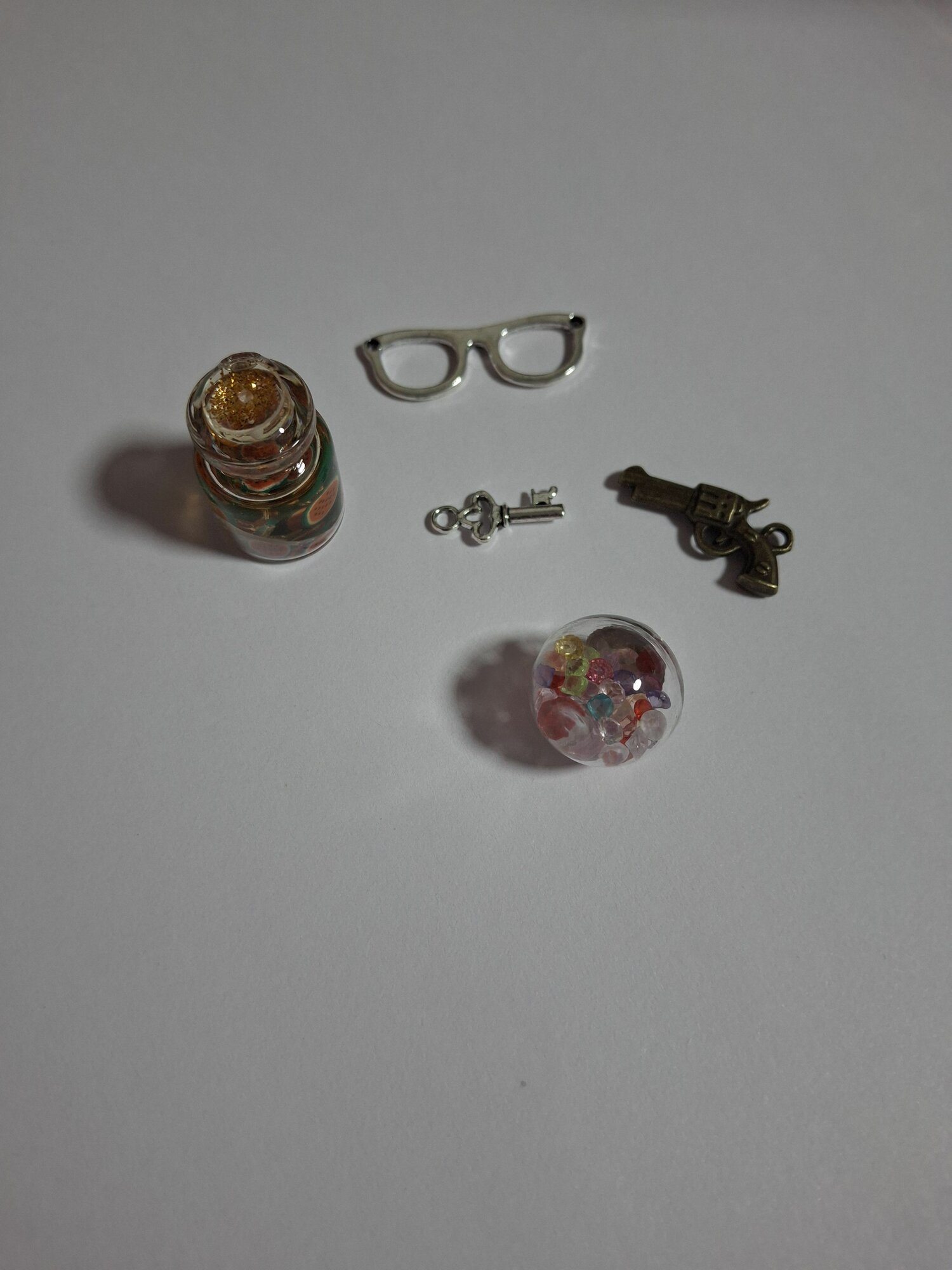 Набор миниатюр для ватной игрушки, куклы, 5 шт, металл, стекло, пластик