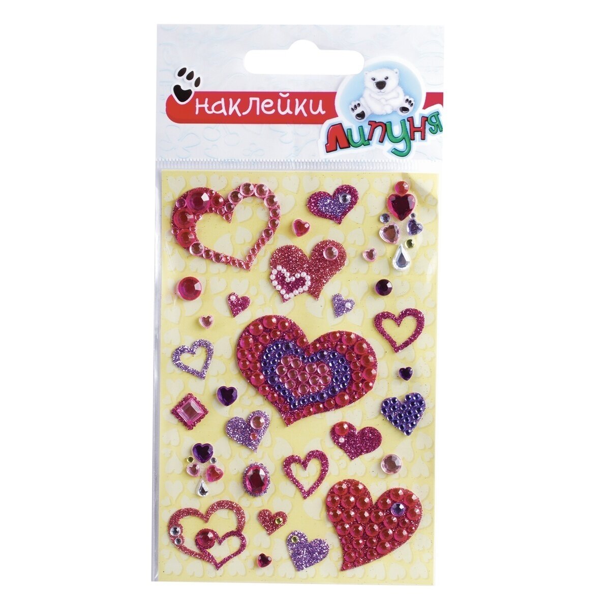 Наклейки Липуня "Хрустальные сердца" (RSS017)