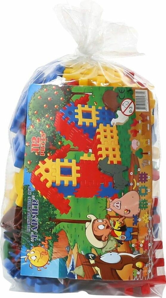 Конструктор Полесье "Самоделкин", Фермер, 112 элементов, мешок (4871)