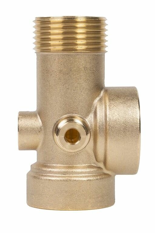 Штуцер ДЖИЛЕКС 9006, удлиненный, 4-выводной, латунный, золотой, 80мм