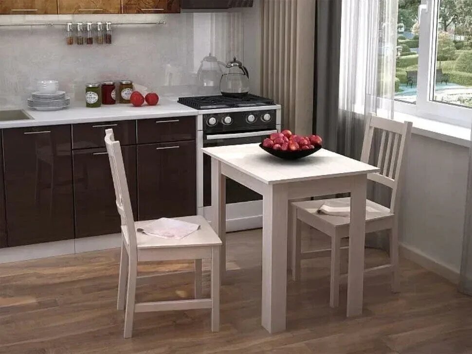 Стол кухонный, прямоугольный, ЛДСП, дуб белфорт (800х600х750)