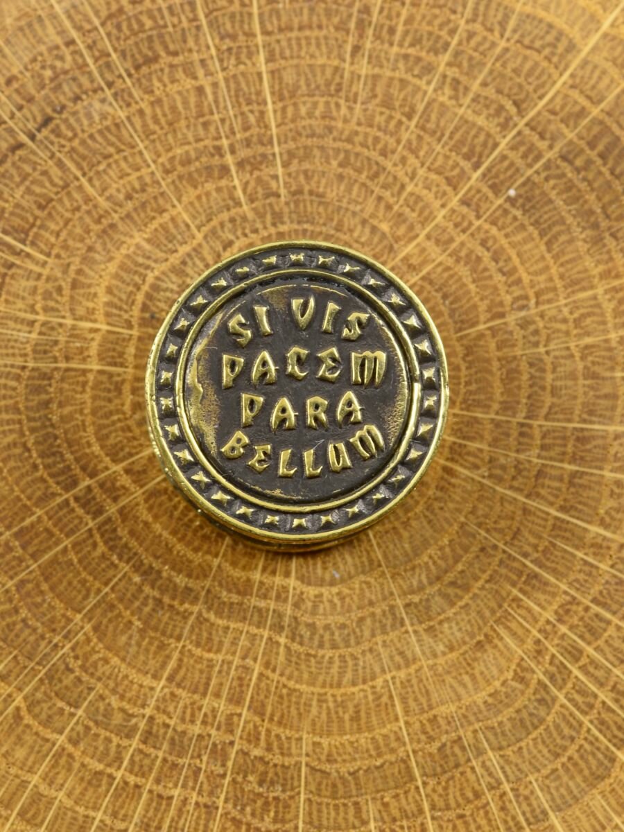 Вставка в браслет из паракорда, Hobbylive, ювелирная латунь - Si vis pacem, para bellum