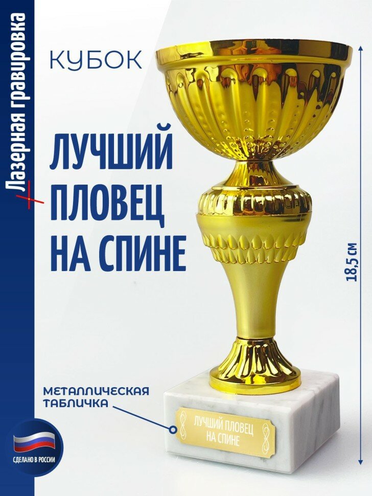 Кубок "Лучший пловец на спине" (18,4 см)