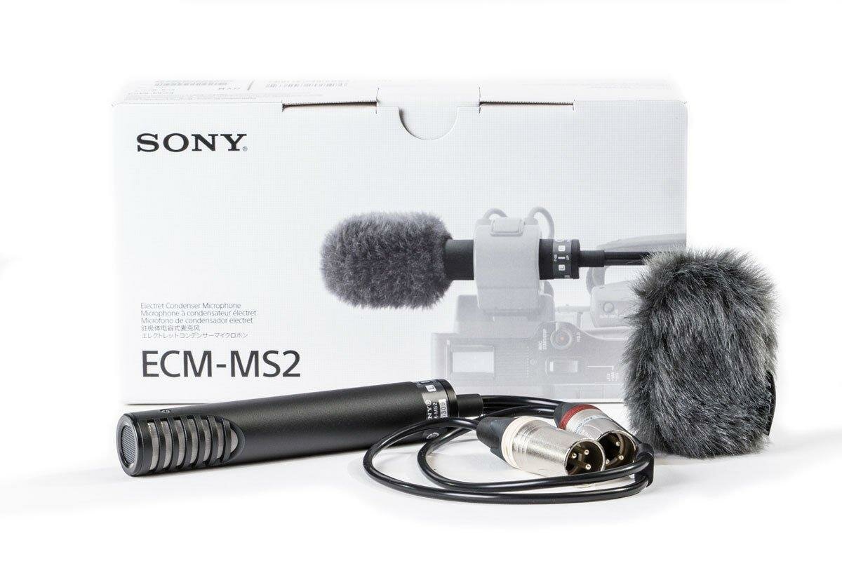 Микрофон Sony ECM-MS2, для фото/видео, проводной, конденсаторный