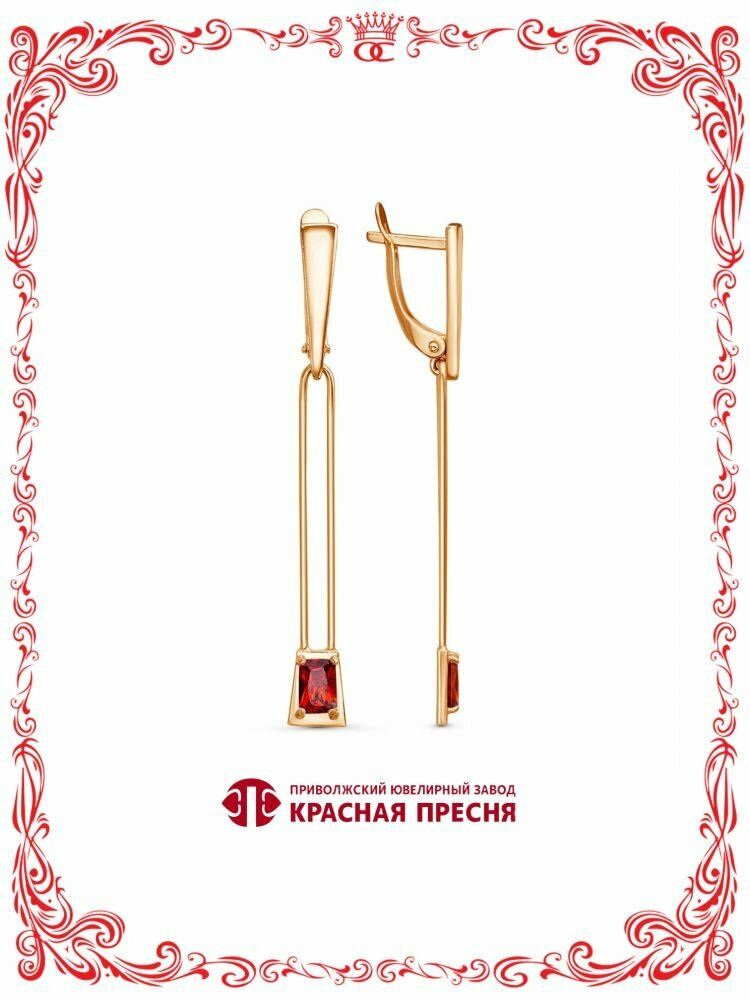 Серьги, фианит