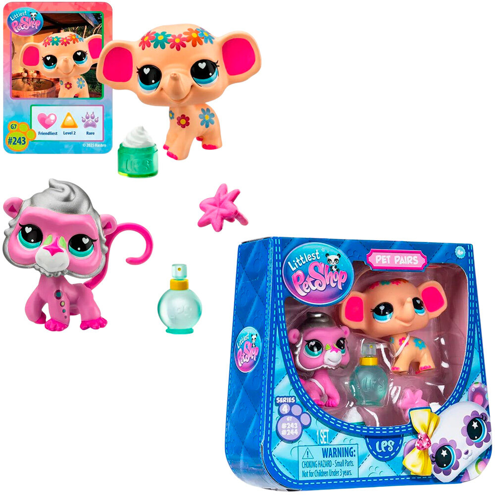 Набор Пара друзей Спа у Слона 2 фигурки: Слон и Обезьяна 00706_LPS