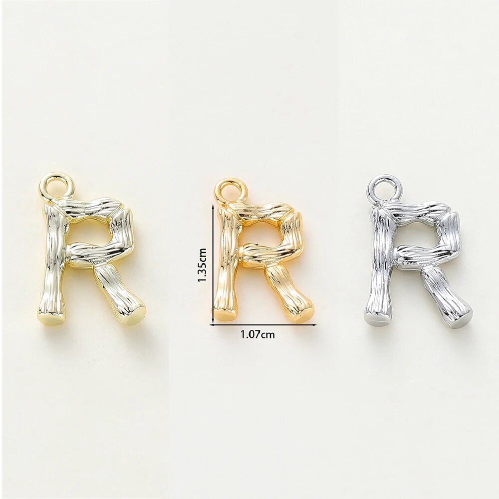 Подвески St.kunkka латунные позолоченные 26 букв 2 шт Platinum, R