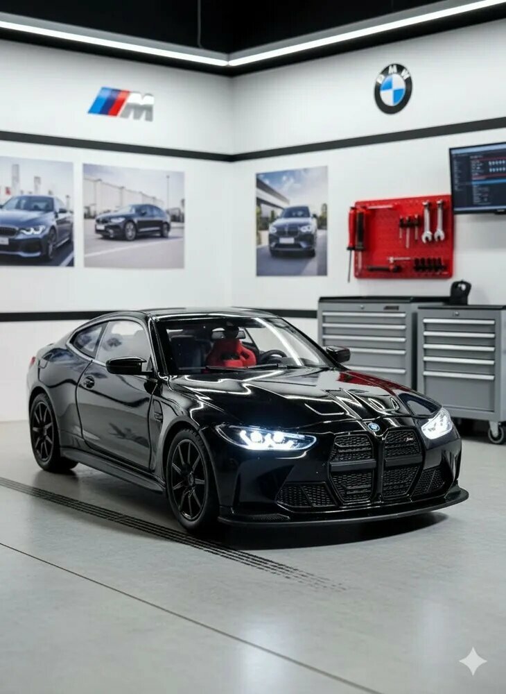 Металлическая инерционная машинка (модель автомобиля) BMW БМВ М4 1:24