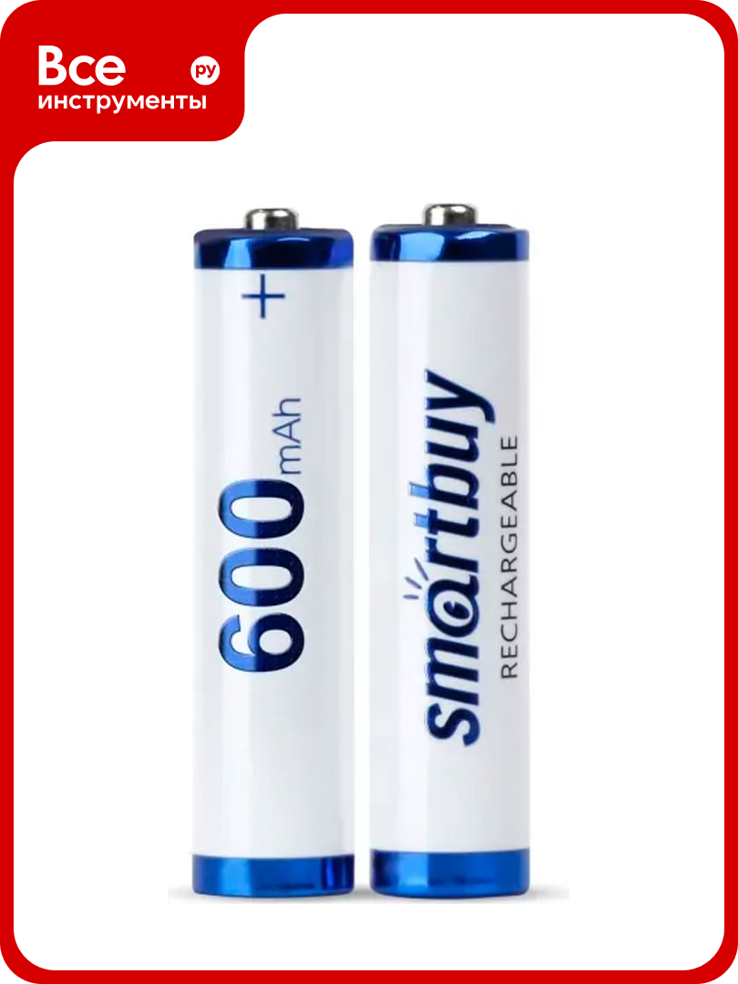 Аккумулятор Smartbuy nimh aaa/2bl 600 mah (24/240) упаковка 2 шт. SBBR-3A02BL600