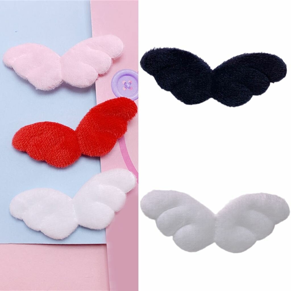 Тканевые двухсторонние крылья ангела, аксессуары для одежды своими руками-желтый-1шт