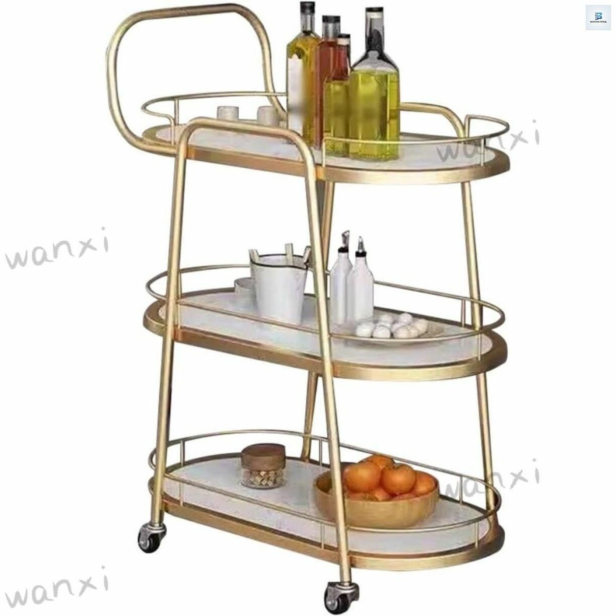 Тележка сервировочная,62х36х82см