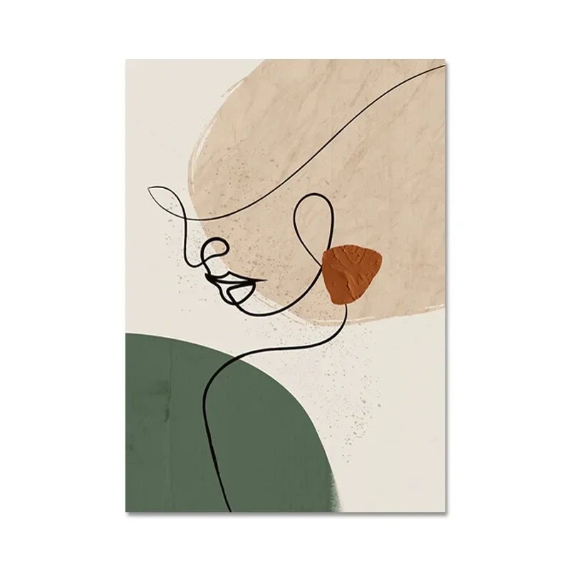 Художественный постер Matisse Линии лица на холсте