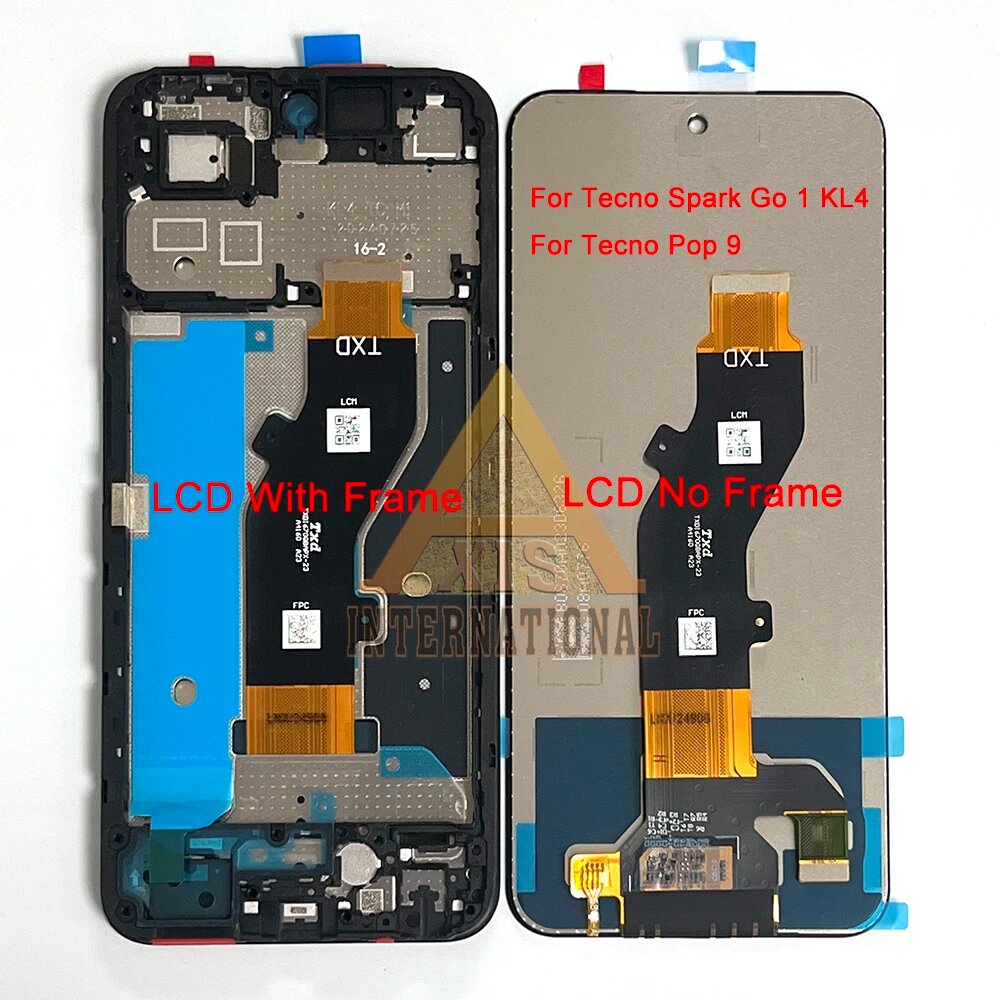 6,6 'оригинальный ЖК-дисплей для Infinix Tecno Spark Go 2024, рамка экрана BG6, сенсорная панель, дигитайзер для Tecno Spark Go 1 KL4, Go 1 KL4 W Frame
