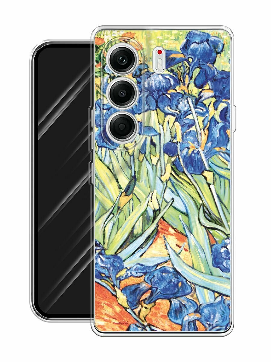 Чехол на Tecno Camon 40 Pro / Текно Камон 40 Про с принтом "Ирисы Ван Гог" — фото 1