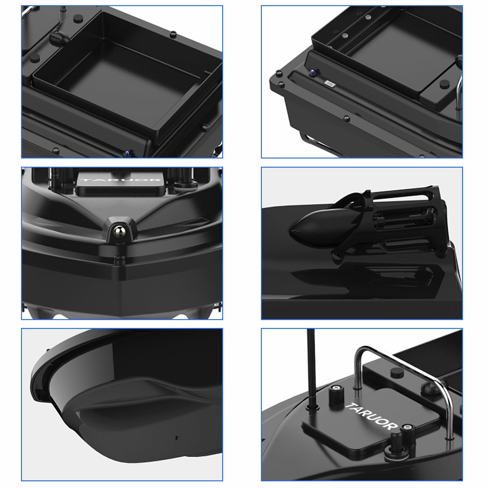 Рыболовная лодка с GPS-навигатором Taruor и большим контейнером для приманки, автоматическая лодка с дистанционным управлением 400-500 м