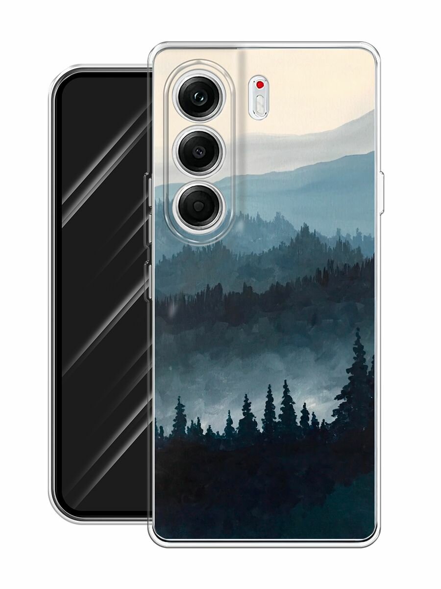 Чехол на Tecno Camon 40 Pro / Текно Камон 40 Про с принтом "Туманные горы" — фото 1