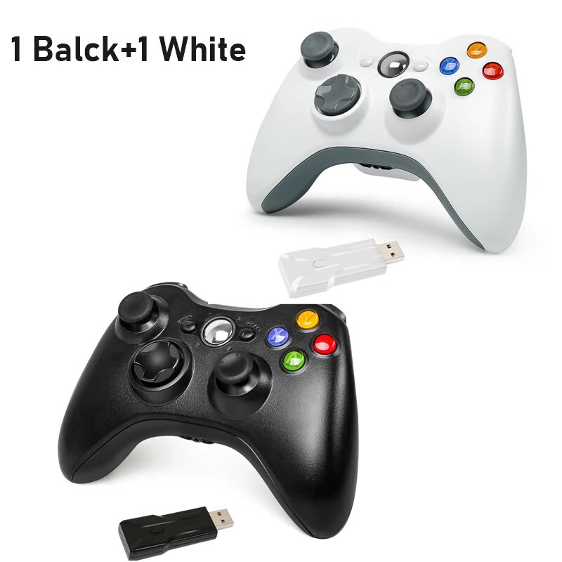 Bonadget беспроводной геймпад для Xbox 360 1Black-1White