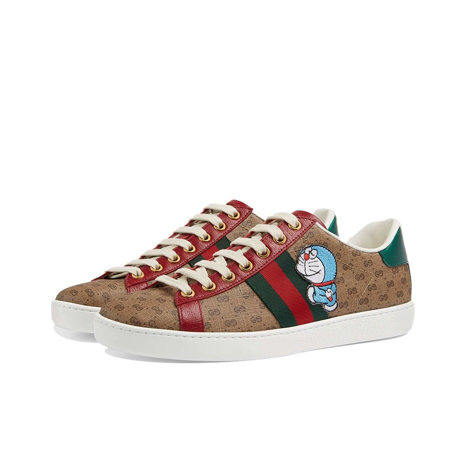 Кроссовки GUCCI ACE, размер EU 35,5 стопа (22.5CM), коричневый — фото 1