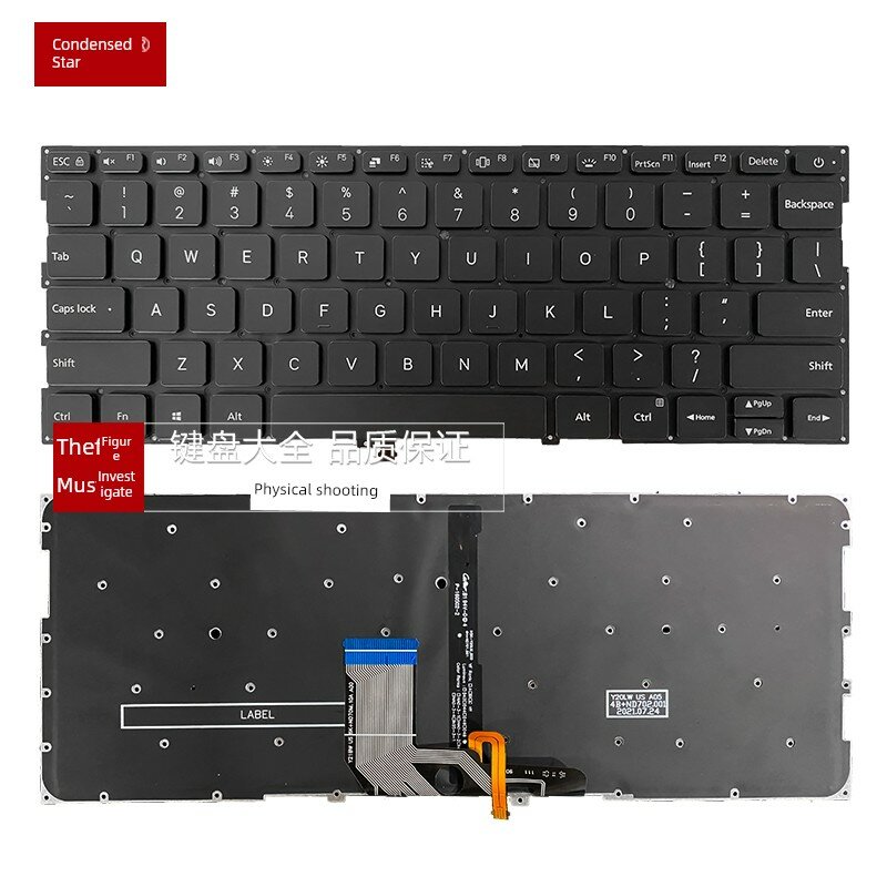 Подходит для клавиатуры Xiaomi Air13.3/12.5 Pro15.6 161201 161301 171501 TM1607 Air13.3 TM1604 161301 черный с